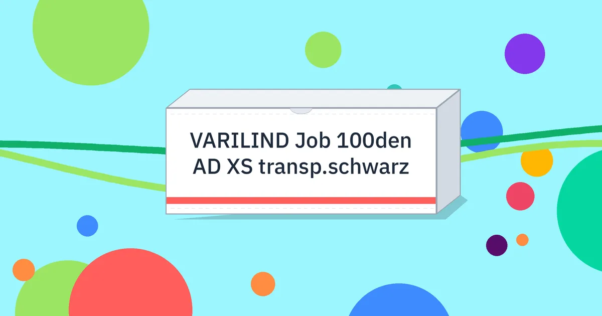 Symbolbild: Packung mit der Aufschrift VARILIND Job 100den AD XS transp.schwarz (PZN 04471624) – Verfügbarkeit und Bezug in Apotheken in Frankfurt am Main
