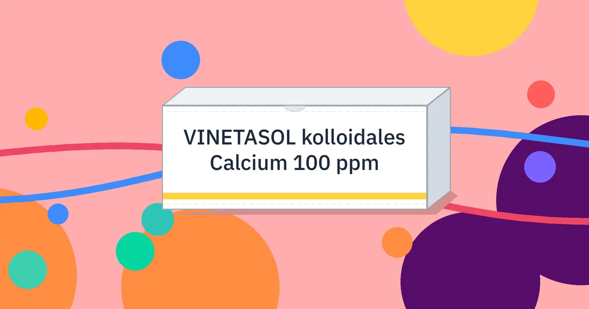Symbolbild: Packung mit der Aufschrift VINETASOL kolloidales Calcium 100 ppm (PZN 19528904) – Verfügbarkeit und Bezug in Apotheken in Frankfurt am Main
