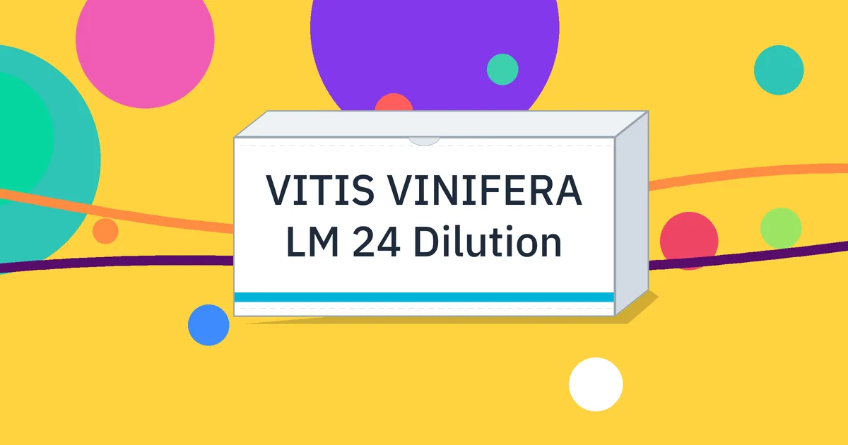 Symbolbild: Packung mit der Aufschrift VITIS VINIFERA LM 24 Dilution (PZN 13279972) – Verfügbarkeit und Bezug in Apotheken in Frankfurt am Main
