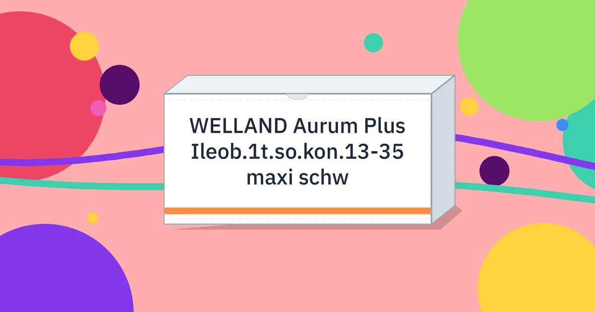 Symbolbild: Packung mit der Aufschrift WELLAND Aurum Plus Ileob.1t.so.kon.13-35 maxi schw (PZN 18826367) – Verfügbarkeit und Bezug in Apotheken in Frankfurt am Main