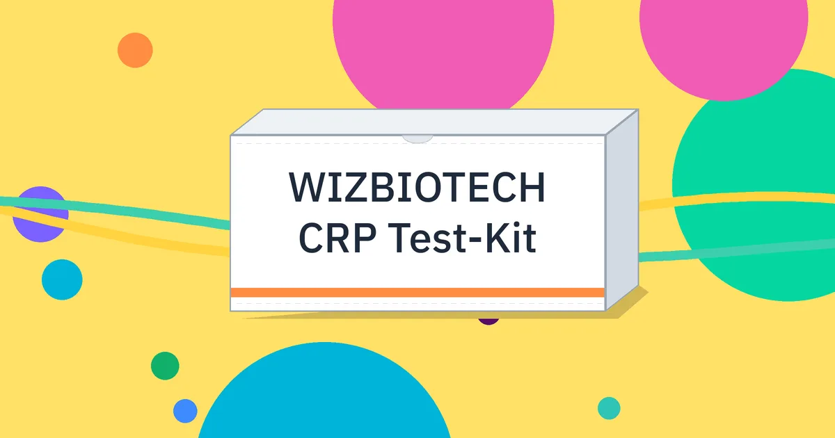 Symbolbild: Packung mit der Aufschrift WIZBIOTECH CRP Test-Kit (PZN 20131827) – Verfügbarkeit und Bezug in Apotheken in Frankfurt am Main