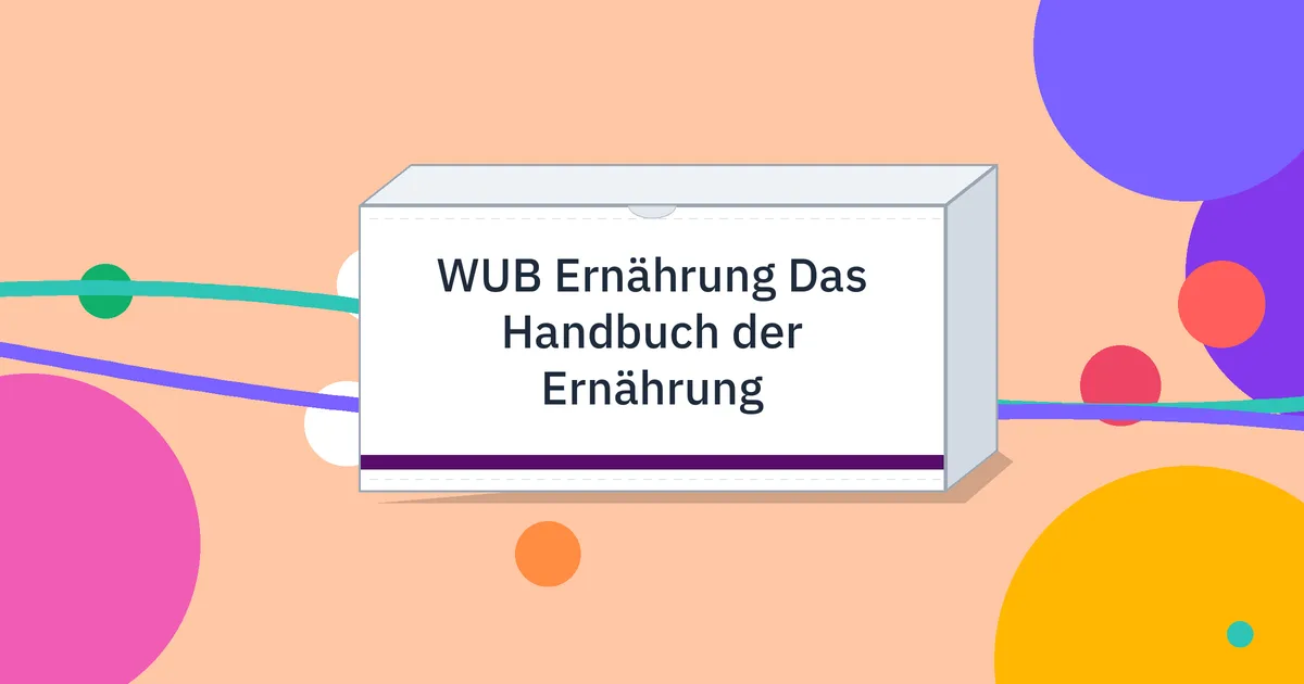Symbolbild: Packung mit der Aufschrift WUB Ernährung Das Handbuch der Ernährung (PZN 18914232) – Verfügbarkeit und Bezug in Apotheken in Frankfurt am Main
