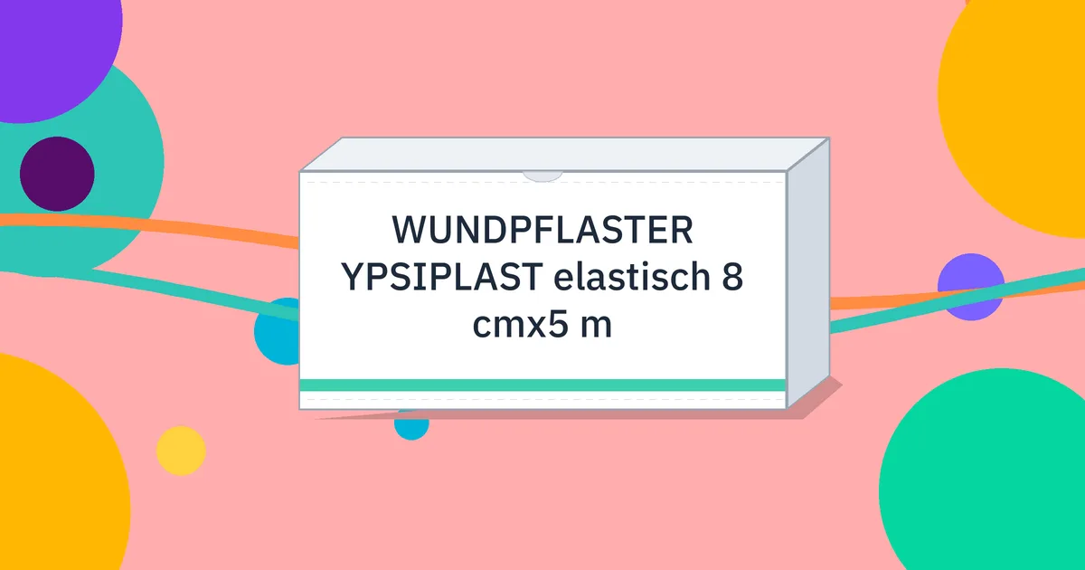 Symbolbild: Packung mit der Aufschrift WUNDPFLASTER YPSIPLAST elastisch 8 cmx5 m (PZN 03271099) – Verfügbarkeit und Bezug in Apotheken in Frankfurt am Main