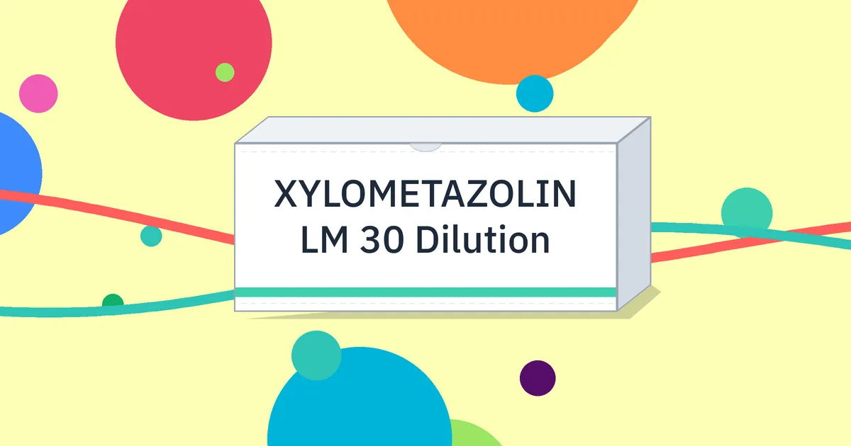 Symbolbild: Packung mit der Aufschrift XYLOMETAZOLIN LM 30 Dilution (PZN 13283695) – Verfügbarkeit und Bezug in Apotheken in Frankfurt am Main