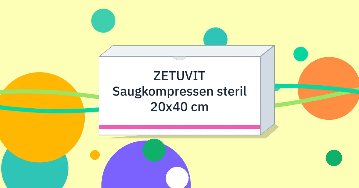 Symbolbild: Packung mit der Aufschrift ZETUVIT Saugkompressen steril 20x40 cm (PZN 03558211) – Verfügbarkeit und Bezug in Apotheken in Frankfurt am Main
