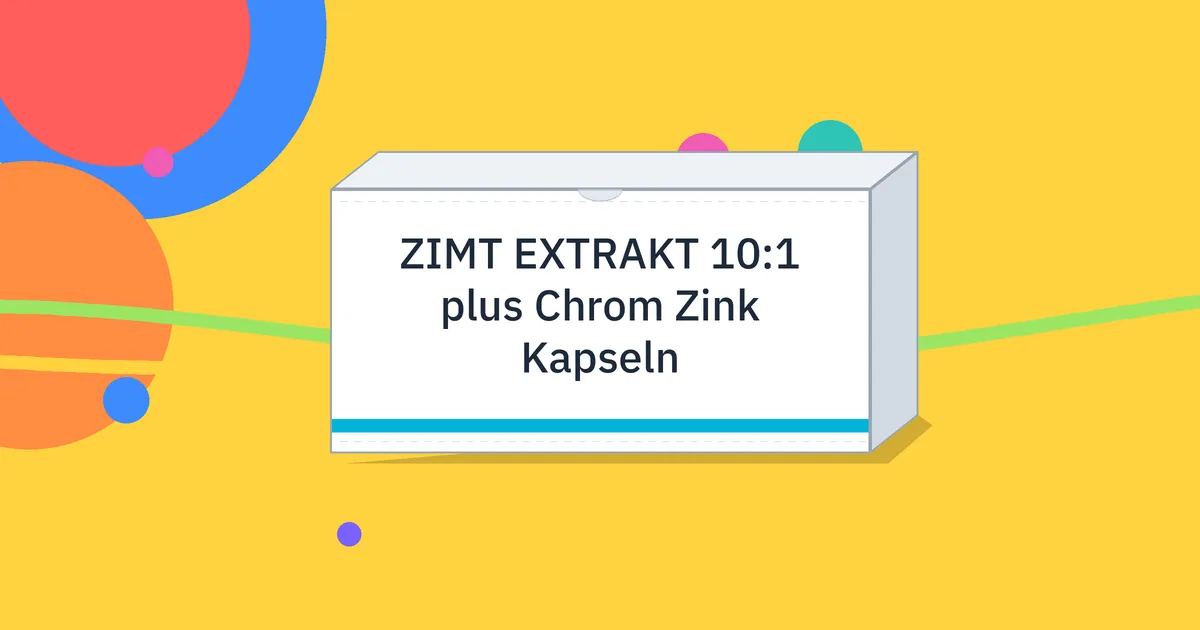 Symbolbild: Packung mit der Aufschrift ZIMT EXTRAKT 10:1 plus Chrom Zink Kapseln (PZN 06940856) – Verfügbarkeit und Bezug in Apotheken in Frankfurt am Main