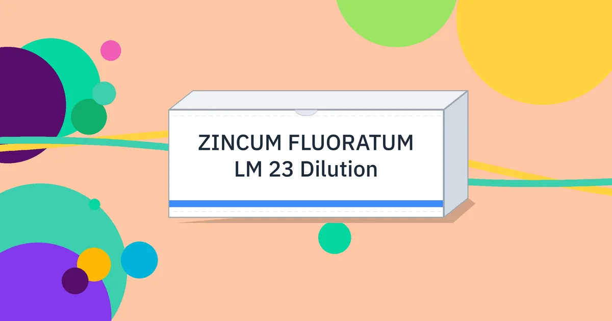 Symbolbild: Packung mit der Aufschrift ZINCUM FLUORATUM LM 23 Dilution (PZN 13293423) – Verfügbarkeit und Bezug in Apotheken in Frankfurt am Main