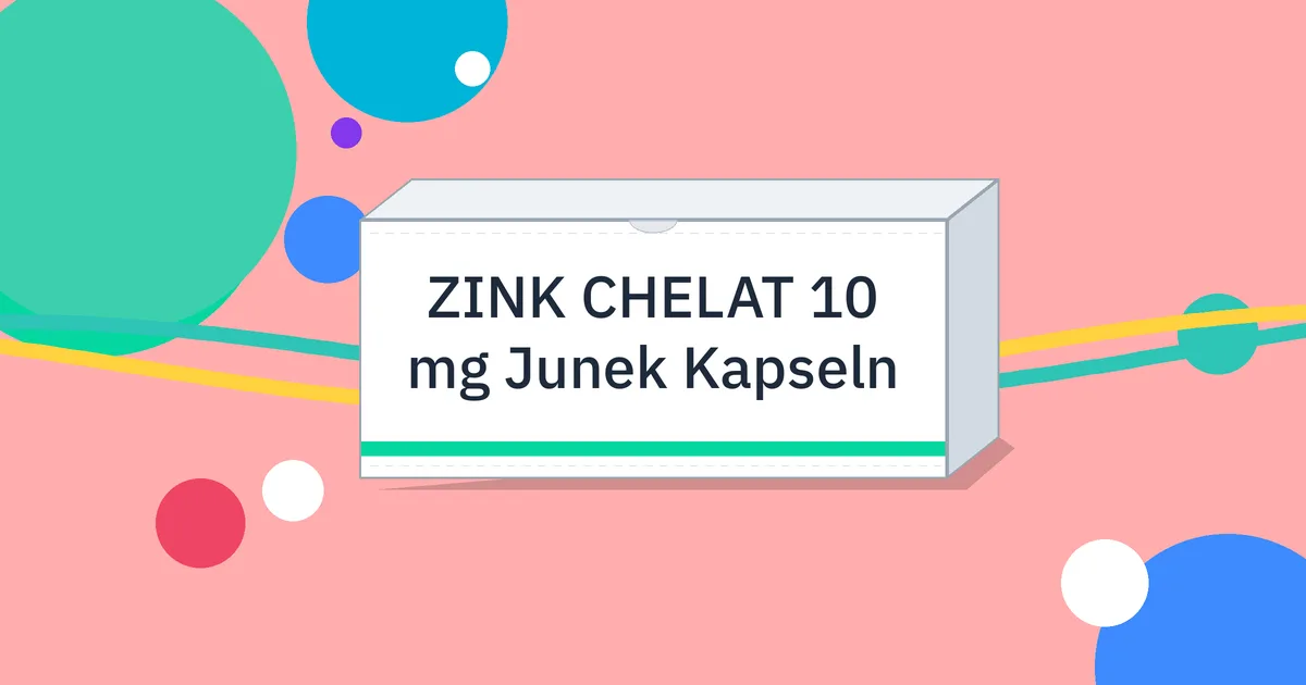Symbolbild: Packung mit der Aufschrift ZINK CHELAT 10 mg Junek Kapseln (PZN 10015333) – Verfügbarkeit und Bezug in Apotheken in Frankfurt am Main