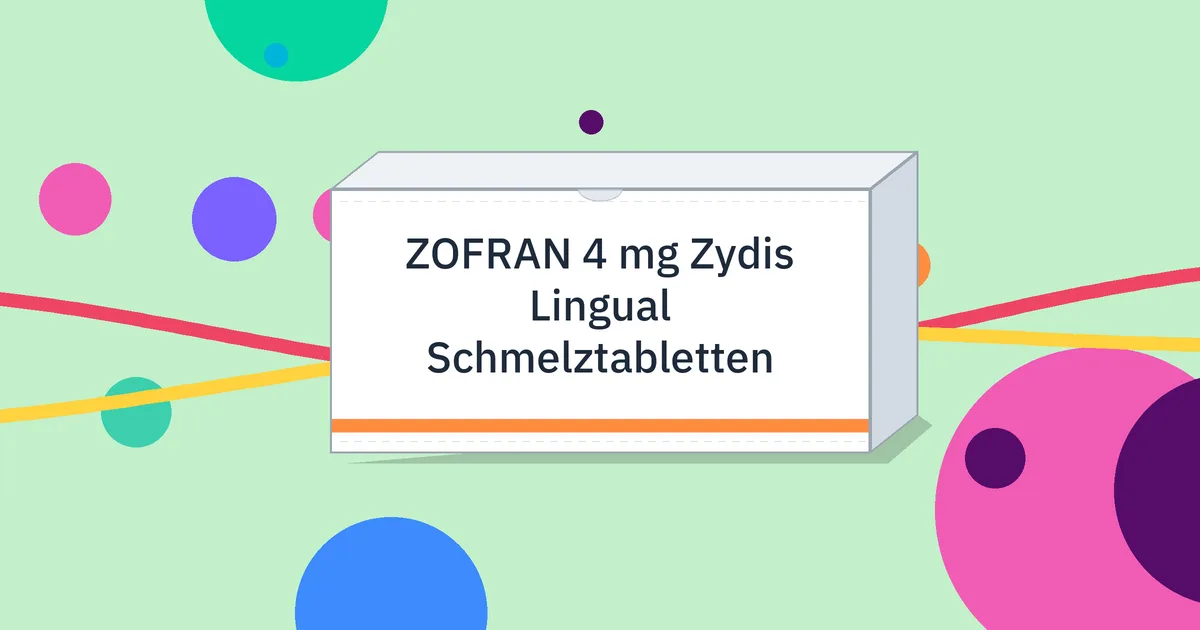 Symbolbild: Packung mit der Aufschrift ZOFRAN 4 mg Zydis Lingual Schmelztabletten (PZN 00698064) – Verfügbarkeit und Bezug in Apotheken in Frankfurt am Main