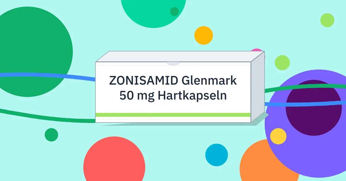 Symbolbild: Packung mit der Aufschrift ZONISAMID Glenmark 50 mg Hartkapseln (PZN 13715976) – Verfügbarkeit und Bezug in Apotheken in Frankfurt am Main