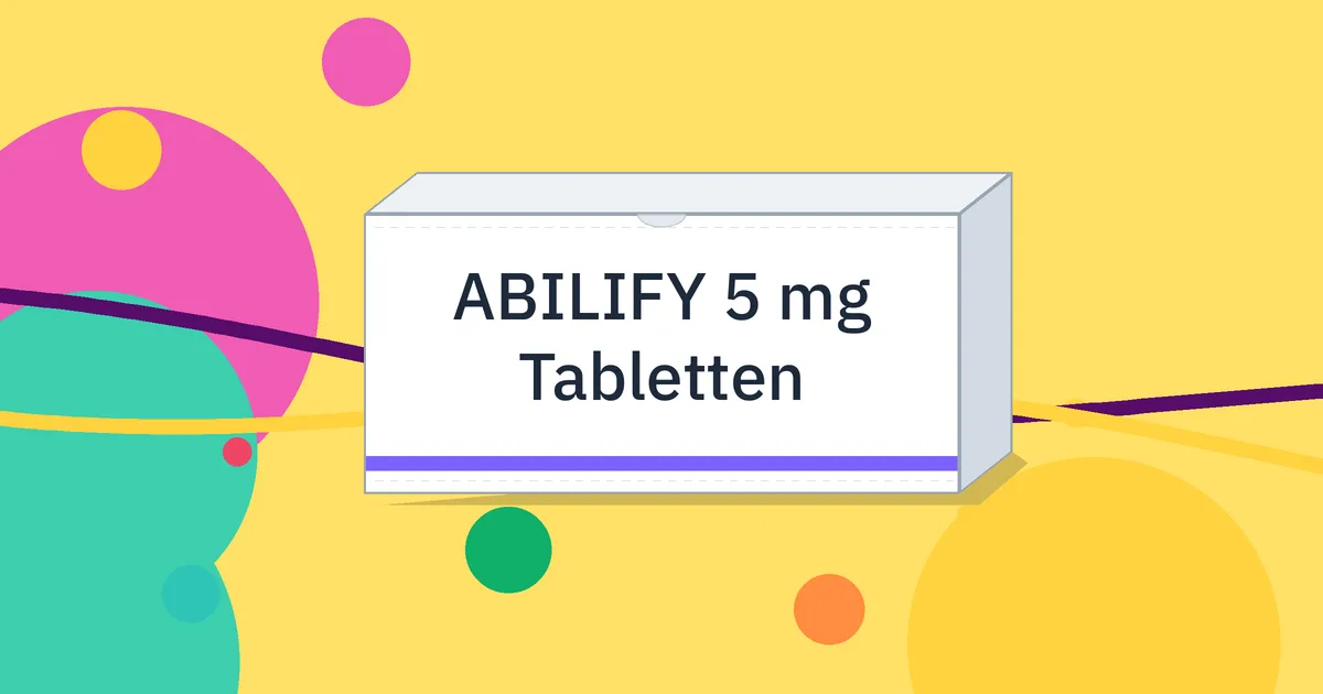 Symbolbild: Packung mit der Aufschrift ABILIFY 5 mg Tabletten (PZN 07550287) – Verfügbarkeit und Bezug in Apotheken in Frankfurt am Main