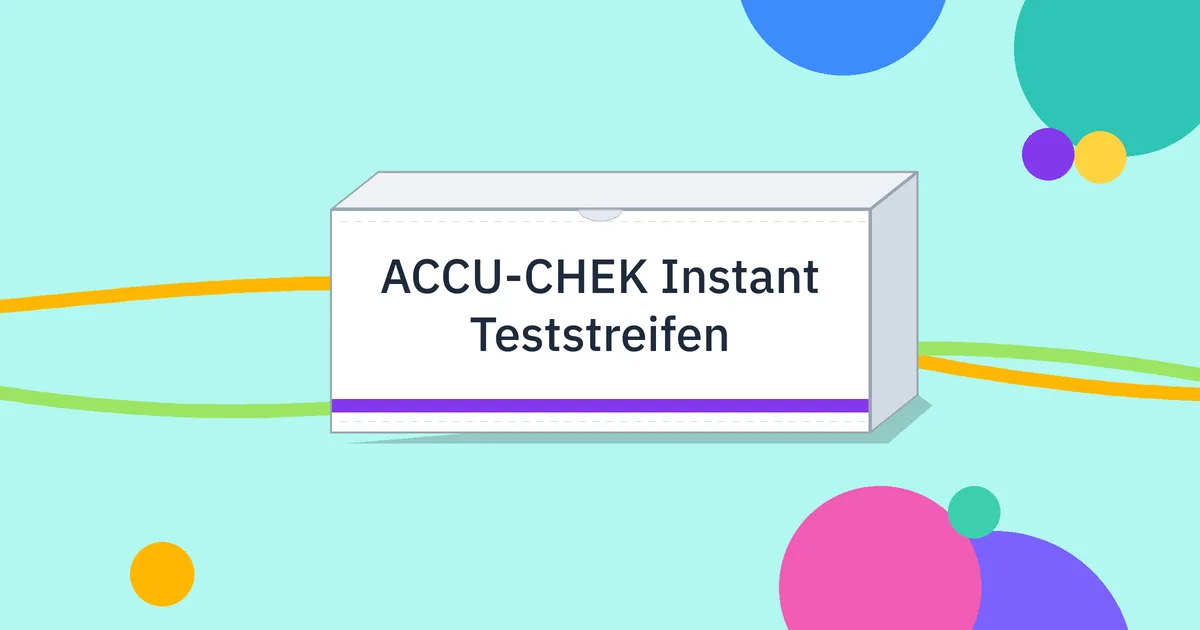 Symbolbild: Packung mit der Aufschrift ACCU-CHEK Instant Teststreifen (PZN 17425376) – Verfügbarkeit und Bezug in Apotheken in Frankfurt am Main
