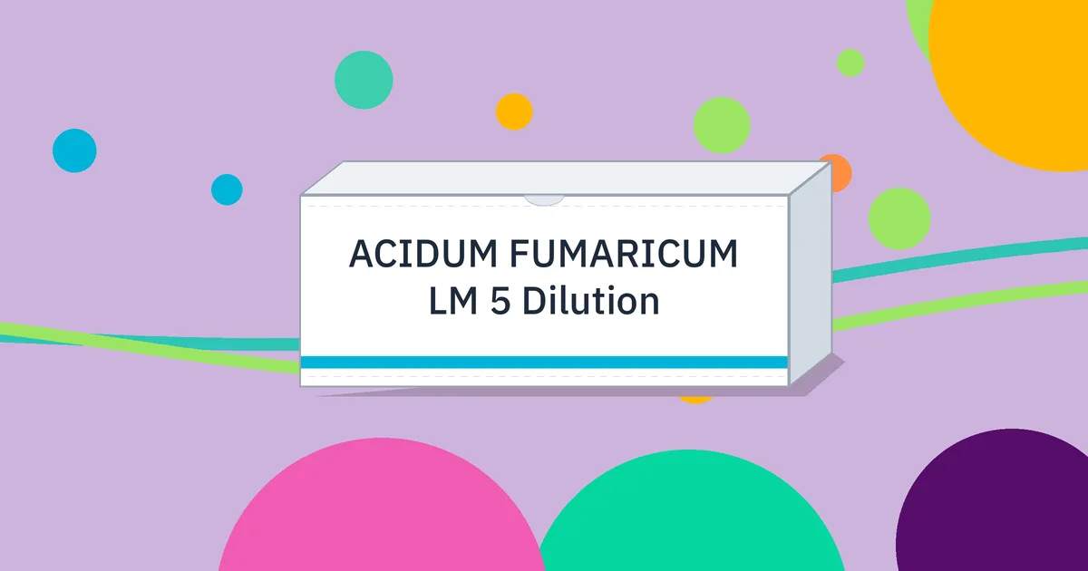Symbolbild: Packung mit der Aufschrift ACIDUM FUMARICUM LM 5 Dilution (PZN 13274319) – Verfügbarkeit und Bezug in Apotheken in Frankfurt am Main