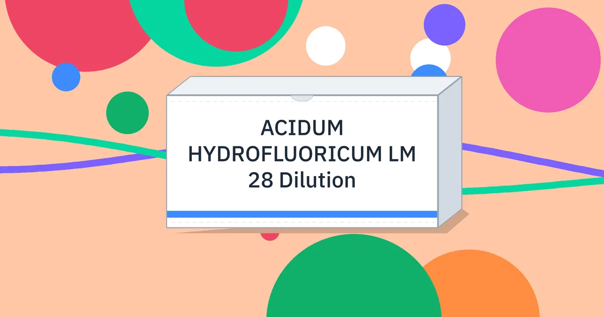 Symbolbild: Packung mit der Aufschrift ACIDUM HYDROFLUORICUM LM 28 Dilution (PZN 13500572) – Verfügbarkeit und Bezug in Apotheken in Frankfurt am Main