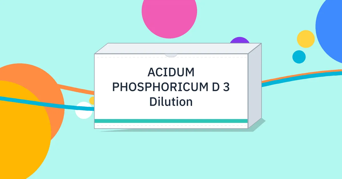 Symbolbild: Packung mit der Aufschrift ACIDUM PHOSPHORICUM D 3 Dilution (PZN 01754652) – Verfügbarkeit und Bezug in Apotheken in Frankfurt am Main