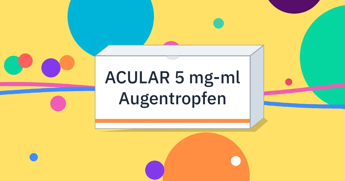 Symbolbild: Packung mit der Aufschrift ACULAR 5 mg-ml Augentropfen (PZN 01537400) – Verfügbarkeit und Bezug in Apotheken in Frankfurt am Main