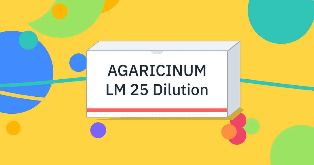 Symbolbild: Packung mit der Aufschrift AGARICINUM LM 25 Dilution (PZN 13303239) – Verfügbarkeit und Bezug in Apotheken in Frankfurt am Main