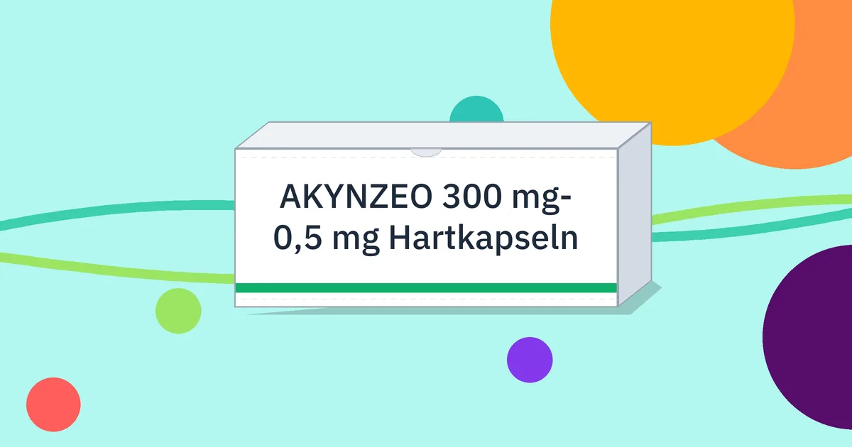 Symbolbild: Packung mit der Aufschrift AKYNZEO 300 mg-0,5 mg Hartkapseln (PZN 18761886) – Verfügbarkeit und Bezug in Apotheken in Frankfurt am Main