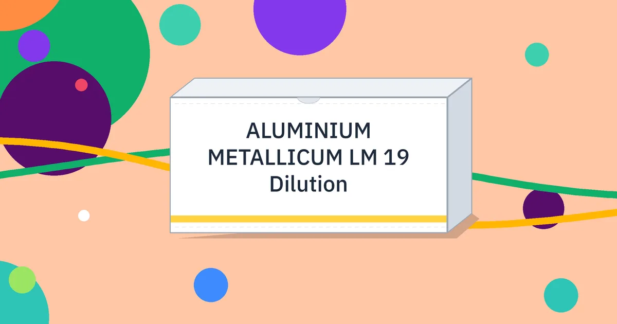 Symbolbild: Packung mit der Aufschrift ALUMINIUM METALLICUM LM 19 Dilution (PZN 12759434) – Verfügbarkeit und Bezug in Apotheken in Frankfurt am Main