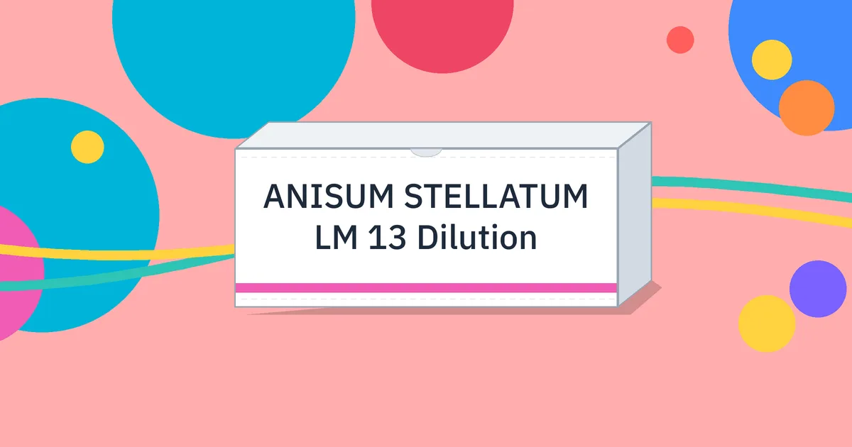 Symbolbild: Packung mit der Aufschrift ANISUM STELLATUM LM 13 Dilution (PZN 13369379) – Verfügbarkeit und Bezug in Apotheken in Frankfurt am Main