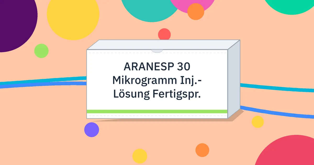 Symbolbild: Packung mit der Aufschrift ARANESP 30 Mikrogramm Inj.-Lösung Fertigspr. (PZN 18892275) – Verfügbarkeit und Bezug in Apotheken in Frankfurt am Main