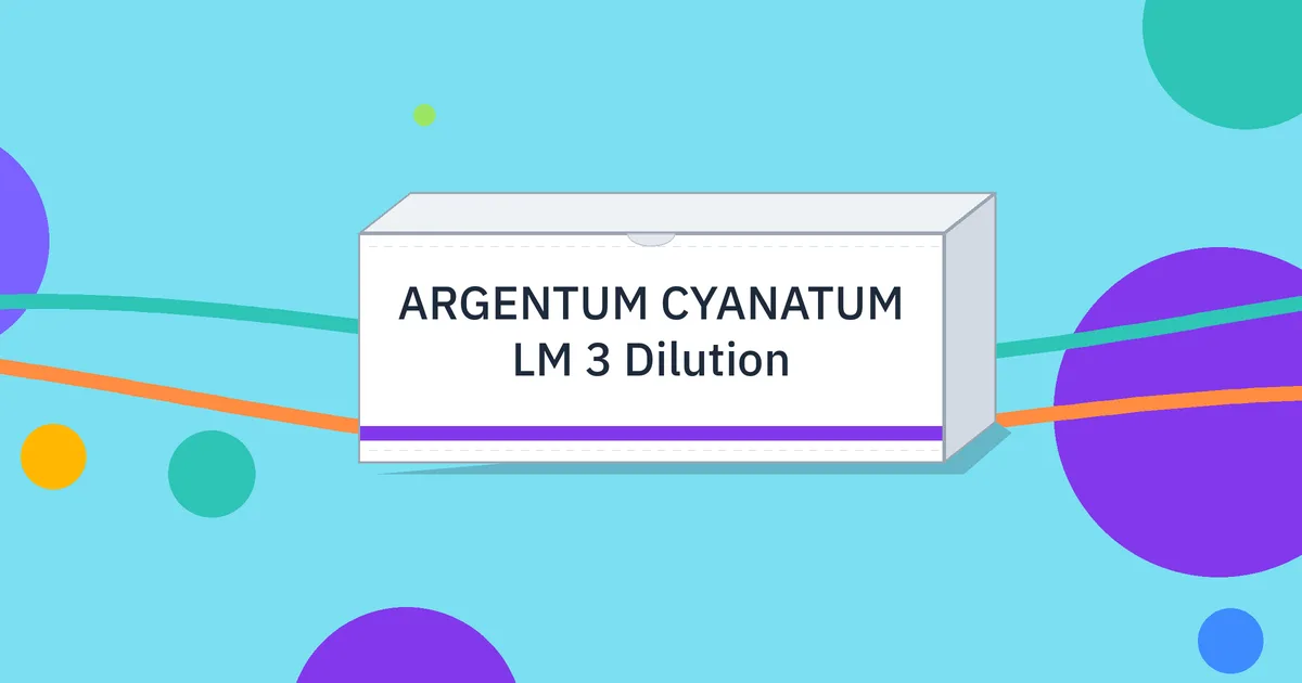 Symbolbild: Packung mit der Aufschrift ARGENTUM CYANATUM LM 3 Dilution (PZN 13390149) – Verfügbarkeit und Bezug in Apotheken in Frankfurt am Main