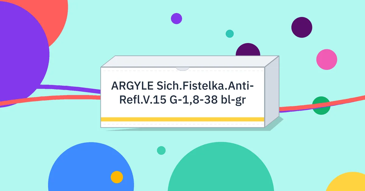 Symbolbild: Packung mit der Aufschrift ARGYLE Sich.Fistelka.Anti-Refl.V.15 G-1,8-38 bl-gr (PZN 15741096) – Verfügbarkeit und Bezug in Apotheken in Frankfurt am Main