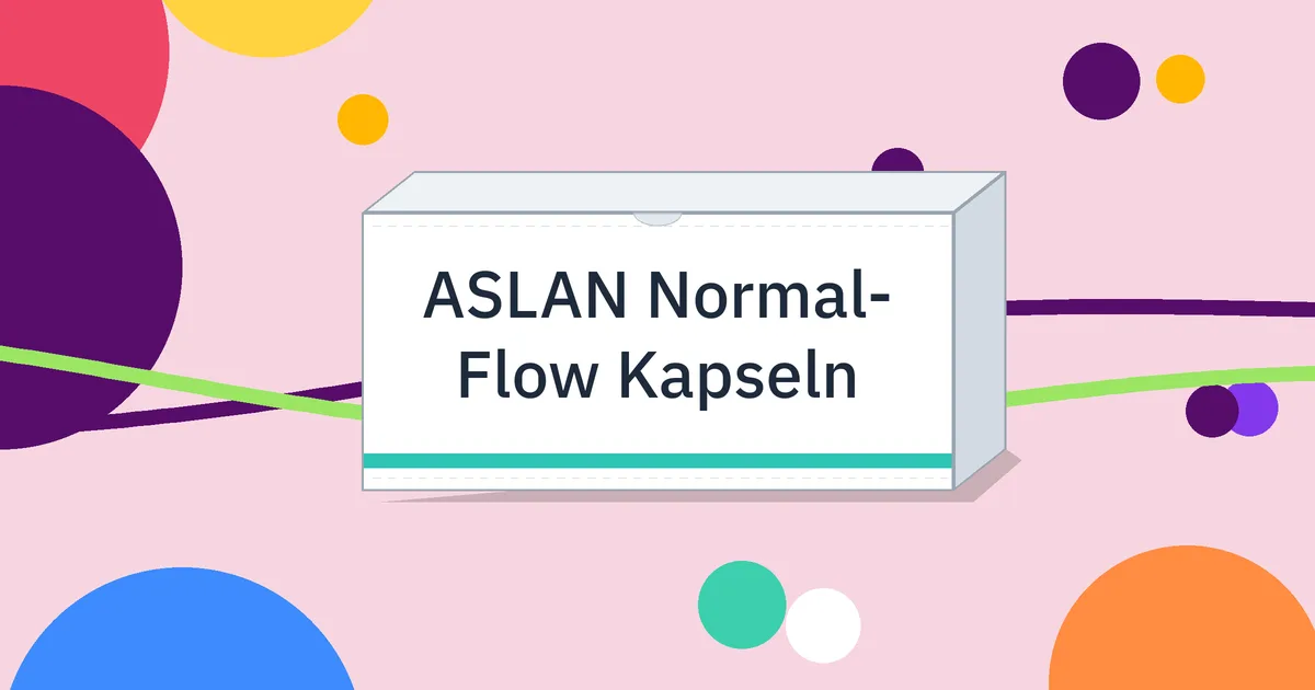 Symbolbild: Packung mit der Aufschrift ASLAN Normal-Flow Kapseln (PZN 12423042) – Verfügbarkeit und Bezug in Apotheken in Frankfurt am Main