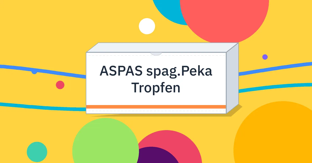 Symbolbild: Packung mit der Aufschrift ASPAS spag.Peka Tropfen (PZN 06621559) – Verfügbarkeit und Bezug in Apotheken in Frankfurt am Main