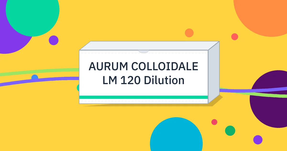 Symbolbild: Packung mit der Aufschrift AURUM COLLOIDALE LM 120 Dilution (PZN 12784544) – Verfügbarkeit und Bezug in Apotheken in Frankfurt am Main