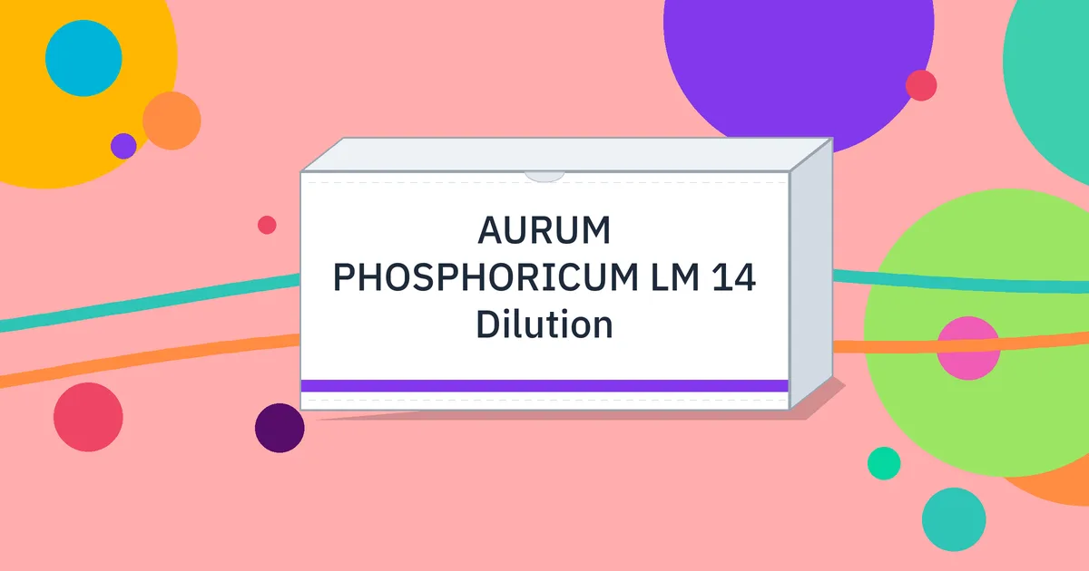 Symbolbild: Packung mit der Aufschrift AURUM PHOSPHORICUM LM 14 Dilution (PZN 13754930) – Verfügbarkeit und Bezug in Apotheken in Frankfurt am Main