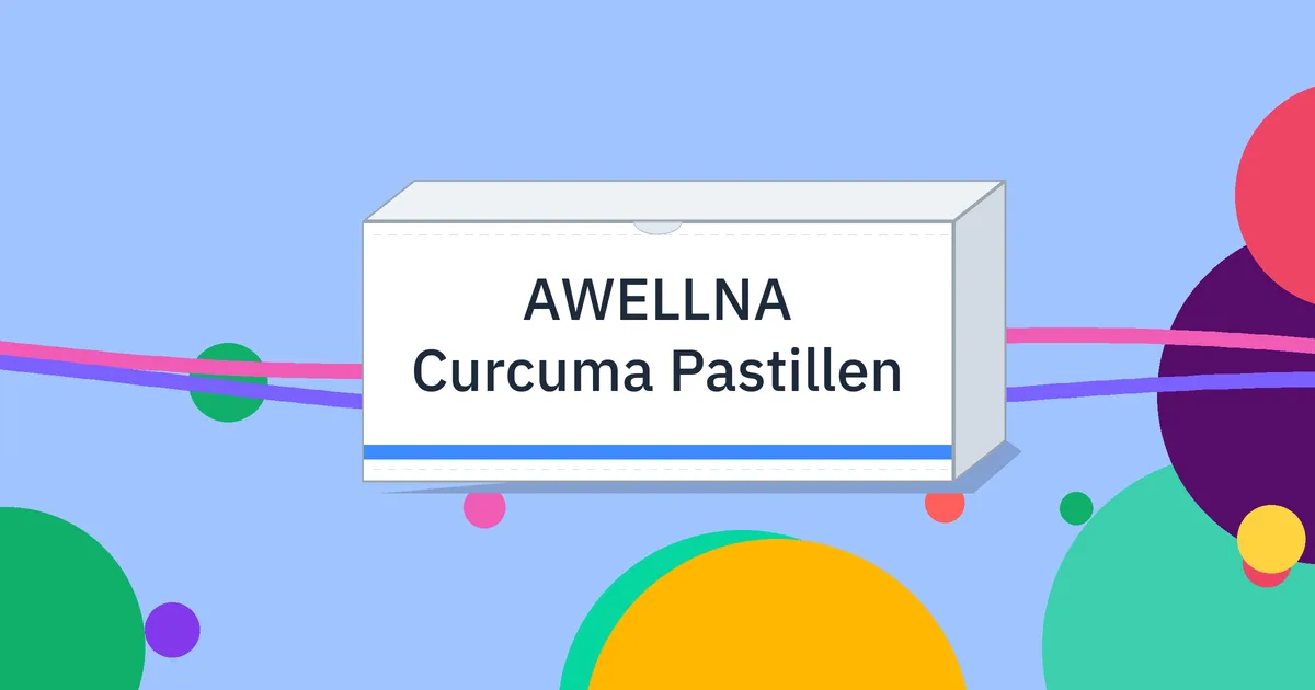 Symbolbild: Packung mit der Aufschrift AWELLNA Curcuma Pastillen (PZN 16022481) – Verfügbarkeit und Bezug in Apotheken in Frankfurt am Main