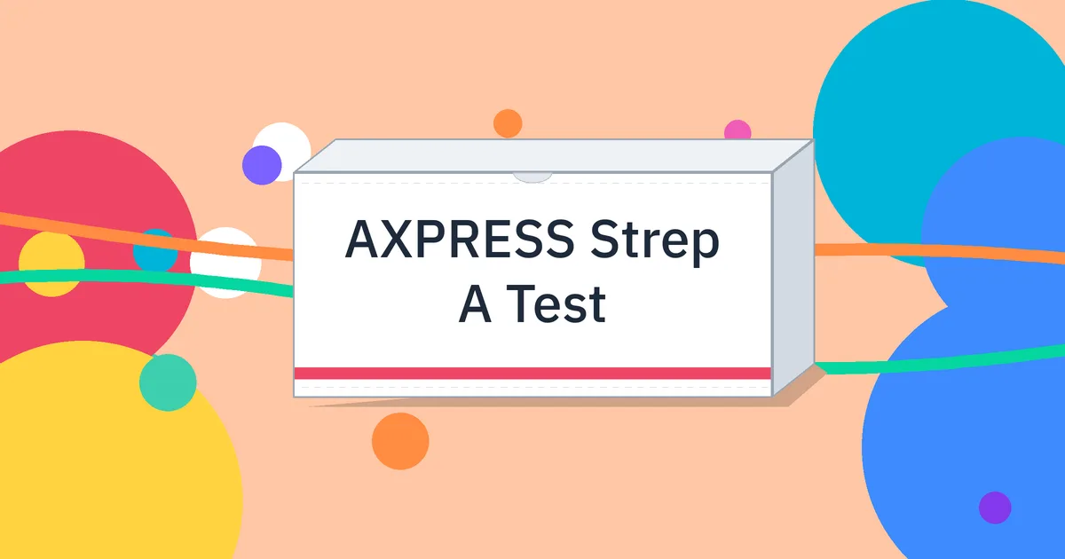 Symbolbild: Packung mit der Aufschrift AXPRESS Strep A Test (PZN 11170834) – Verfügbarkeit und Bezug in Apotheken in Frankfurt am Main