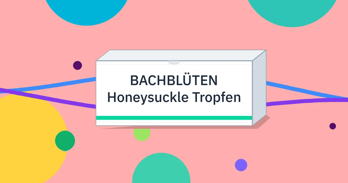 Symbolbild: Packung mit der Aufschrift BACHBLÜTEN Honeysuckle Tropfen (PZN 08735244) – Verfügbarkeit und Bezug in Apotheken in Frankfurt am Main