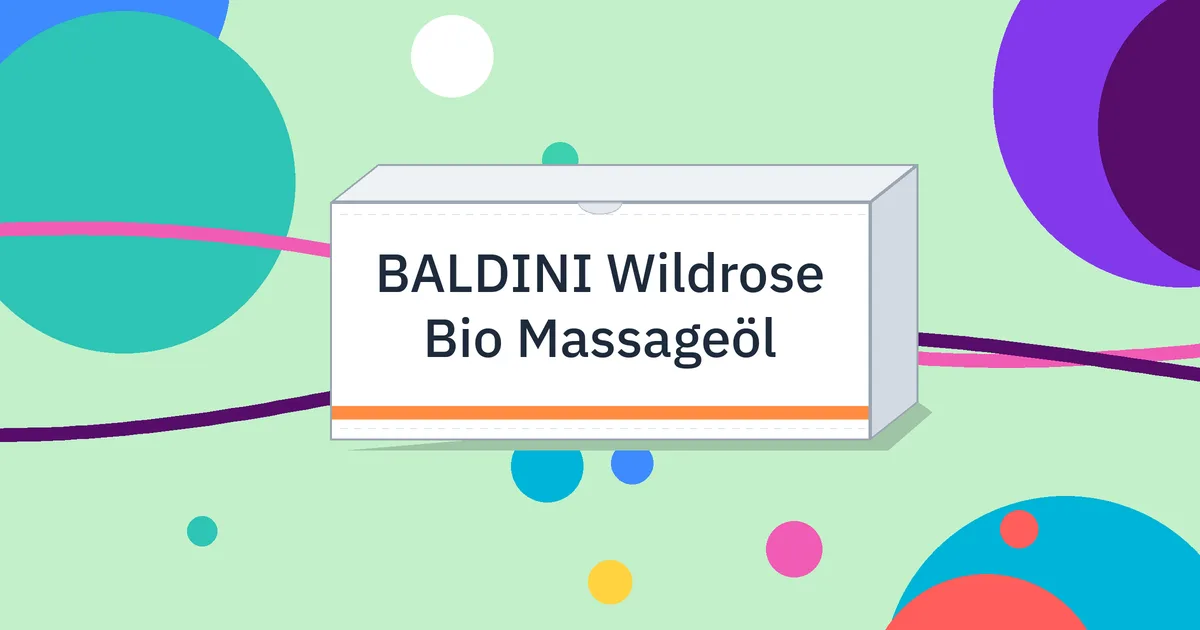 Symbolbild: Packung mit der Aufschrift BALDINI Wildrose Bio Massageöl (PZN 12894557) – Verfügbarkeit und Bezug in Apotheken in Frankfurt am Main