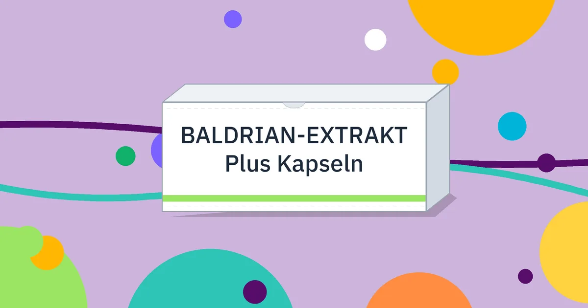 Symbolbild: Packung mit der Aufschrift BALDRIAN-EXTRAKT Plus Kapseln (PZN 13874350) – Verfügbarkeit und Bezug in Apotheken in Frankfurt am Main