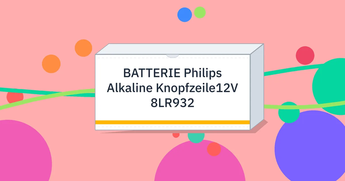 Symbolbild: Packung mit der Aufschrift BATTERIE Philips Alkaline Knopfzeile12V 8LR932 (PZN 08922905) – Verfügbarkeit und Bezug in Apotheken in Frankfurt am Main