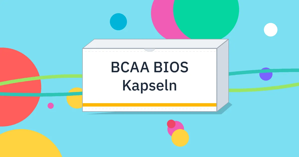 Symbolbild: Packung mit der Aufschrift BCAA BIOS Kapseln (PZN 10732135) – Verfügbarkeit und Bezug in Apotheken in Frankfurt am Main