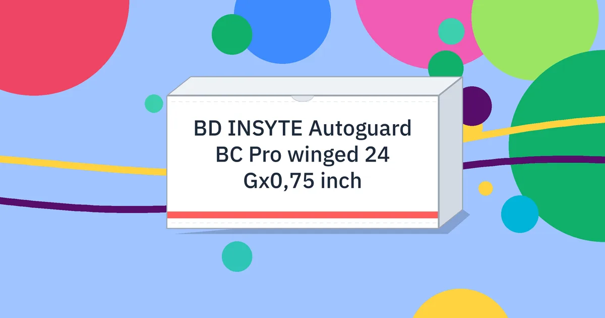 Symbolbild: Packung mit der Aufschrift BD INSYTE Autoguard BC Pro winged 24 Gx0,75 inch (PZN 17893829) – Verfügbarkeit und Bezug in Apotheken in Frankfurt am Main