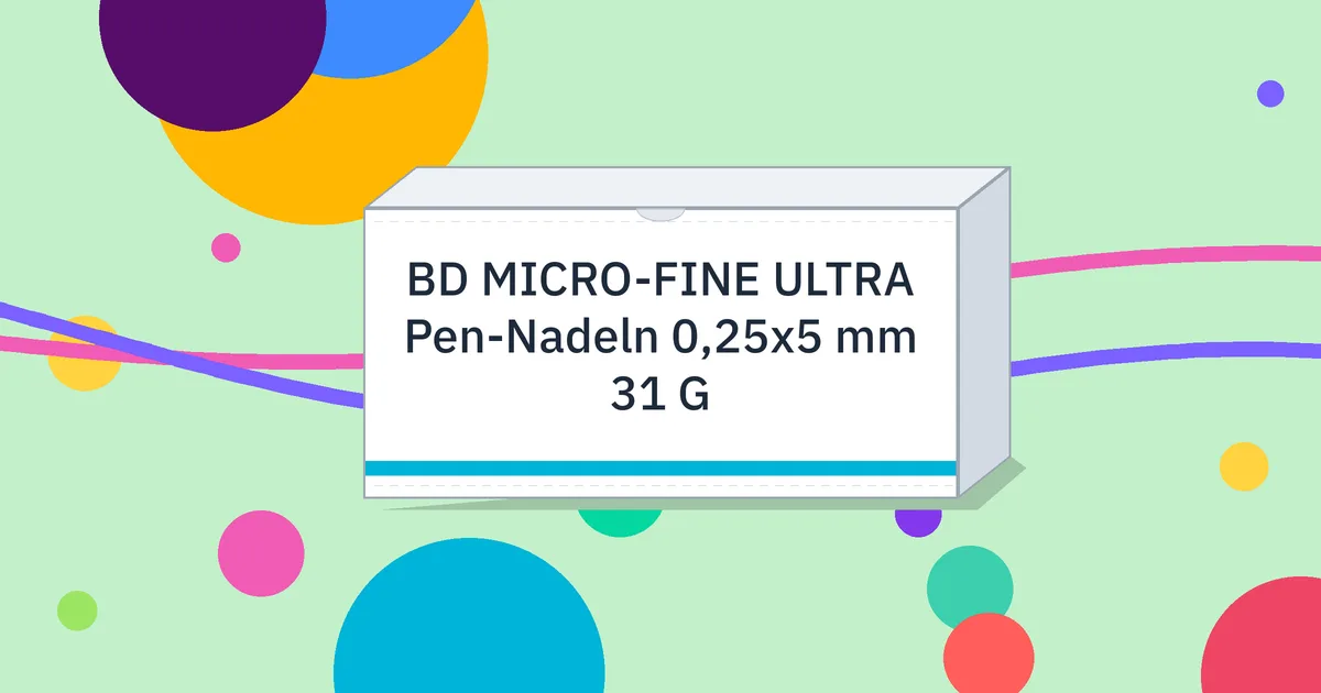Symbolbild: Packung mit der Aufschrift BD MICRO-FINE ULTRA Pen-Nadeln 0,25x5 mm 31 G (PZN 13902141) – Verfügbarkeit und Bezug in Apotheken in Frankfurt am Main