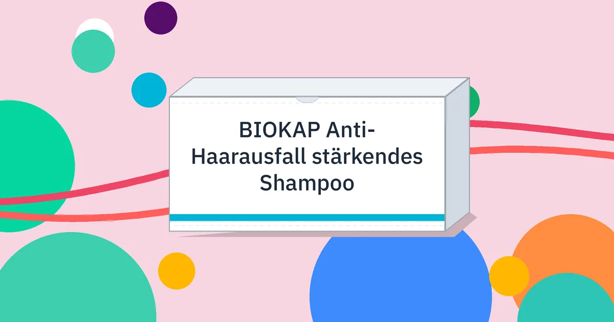 Symbolbild: Packung mit der Aufschrift BIOKAP Anti-Haarausfall stärkendes Shampoo (PZN 17882240) – Verfügbarkeit und Bezug in Apotheken in Frankfurt am Main