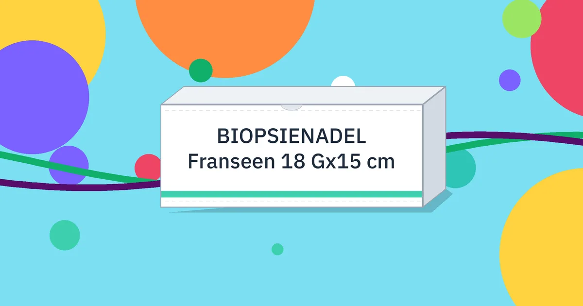 Symbolbild: Packung mit der Aufschrift BIOPSIENADEL Franseen 18 Gx15 cm (PZN 06771307) – Verfügbarkeit und Bezug in Apotheken in Frankfurt am Main