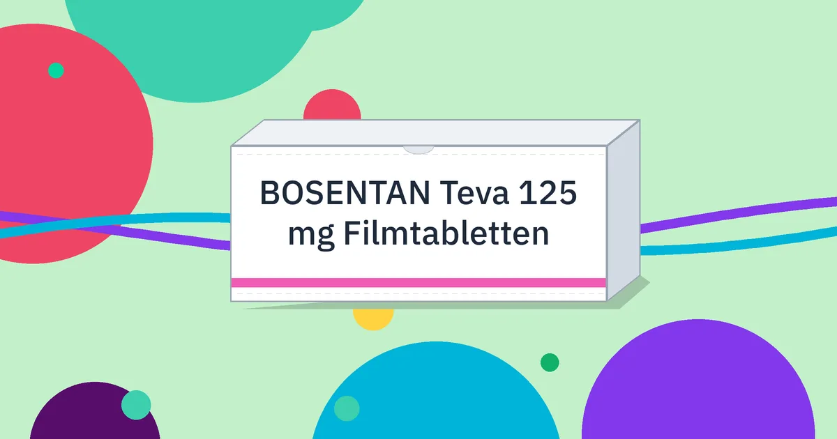 Symbolbild: Packung mit der Aufschrift BOSENTAN Teva 125 mg Filmtabletten (PZN 18042803) – Verfügbarkeit und Bezug in Apotheken in Frankfurt am Main