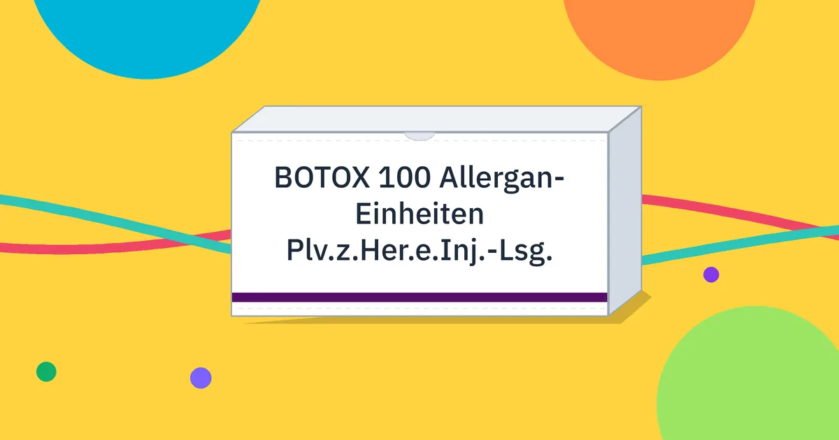 Symbolbild: Packung mit der Aufschrift BOTOX 100 Allergan-Einheiten Plv.z.Her.e.Inj.-Lsg. (PZN 01005465) – Verfügbarkeit und Bezug in Apotheken in Frankfurt am Main