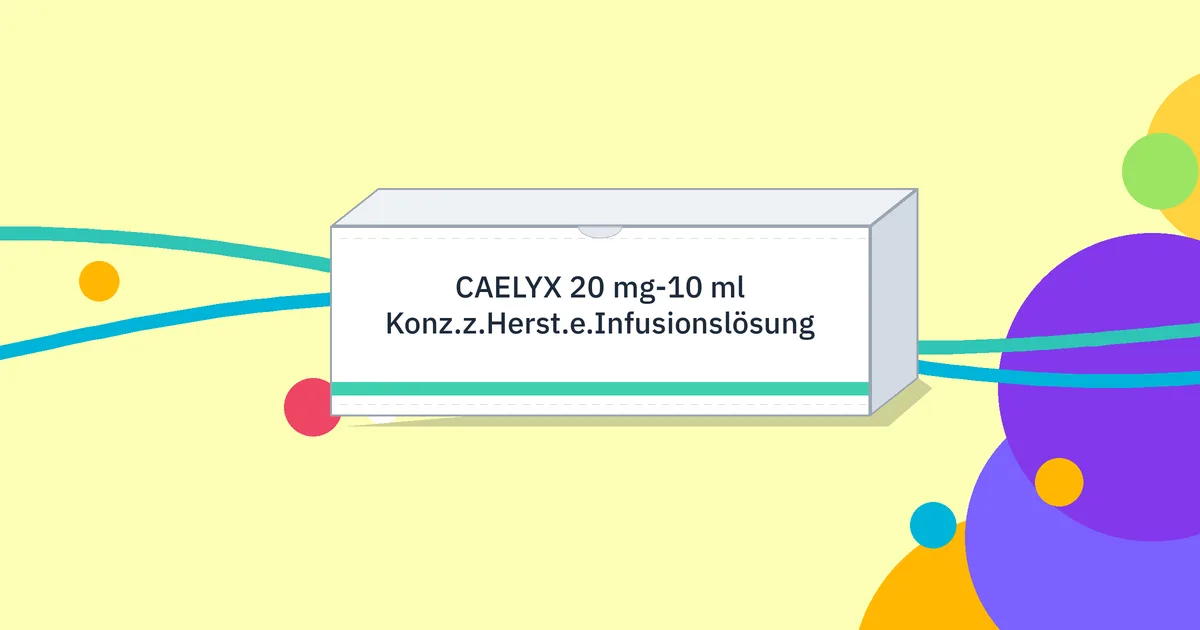 Symbolbild: Packung mit der Aufschrift CAELYX 20 mg-10 ml Konz.z.Herst.e.Infusionslösung (PZN 00735279) – Verfügbarkeit und Bezug in Apotheken in Frankfurt am Main