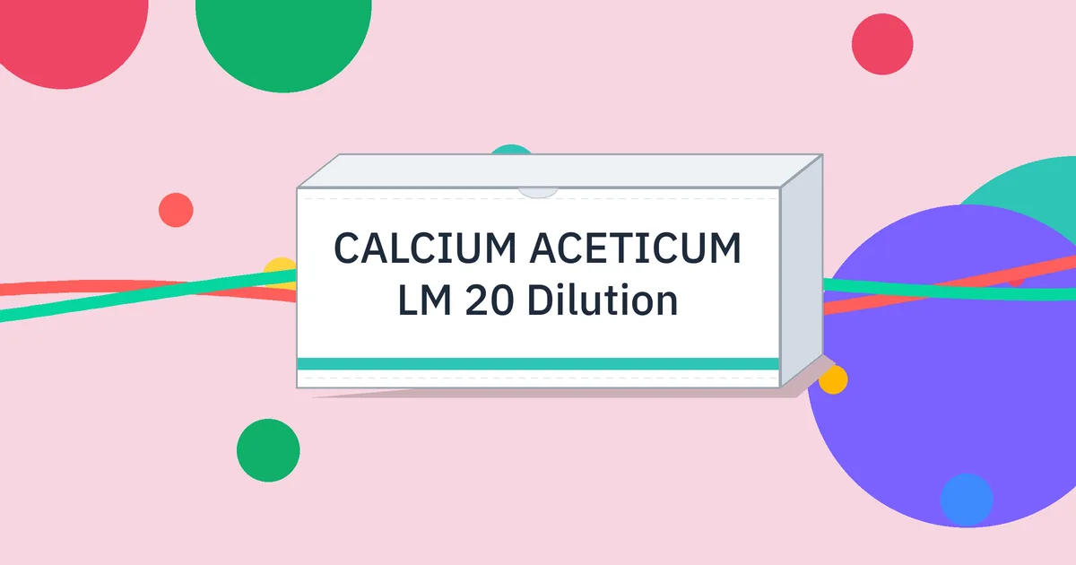 Symbolbild: Packung mit der Aufschrift CALCIUM ACETICUM LM 20 Dilution (PZN 13405750) – Verfügbarkeit und Bezug in Apotheken in Frankfurt am Main