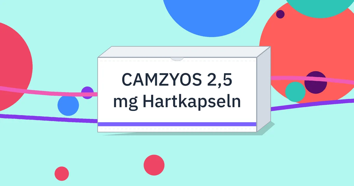 Symbolbild: Packung mit der Aufschrift CAMZYOS 2,5 mg Hartkapseln (PZN 18030332) – Verfügbarkeit und Bezug in Apotheken in Frankfurt am Main
