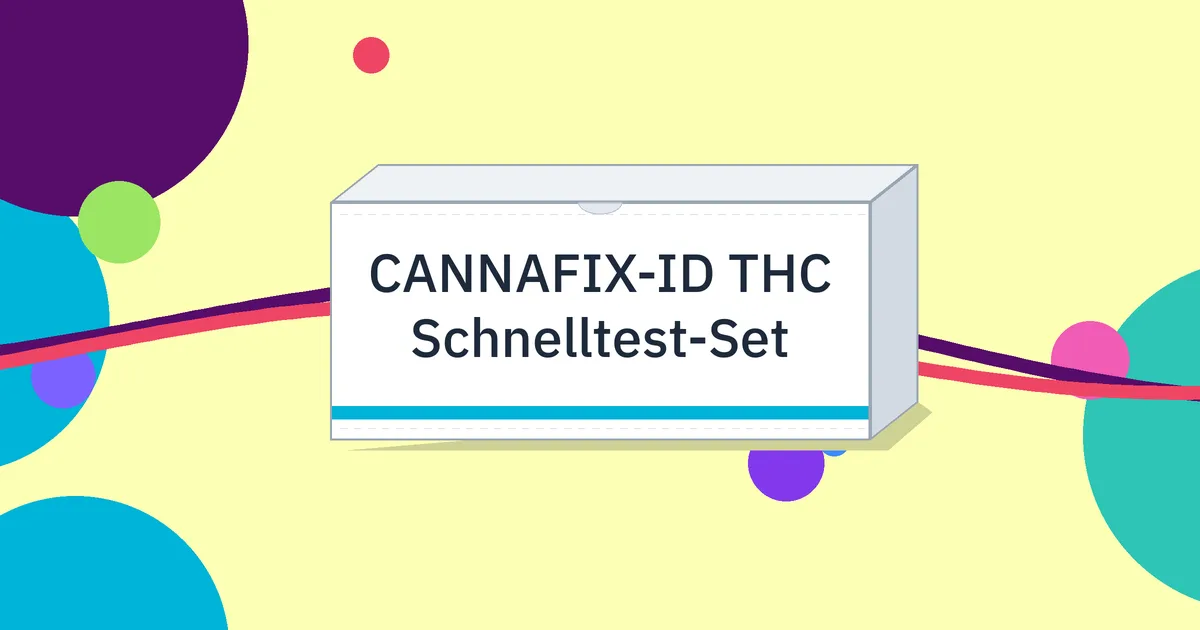 Symbolbild: Packung mit der Aufschrift CANNAFIX-ID THC Schnelltest-Set (PZN 18413352) – Verfügbarkeit und Bezug in Apotheken in Frankfurt am Main