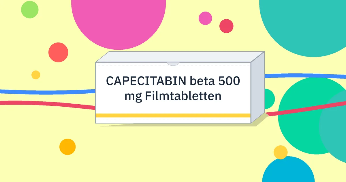 Symbolbild: Packung mit der Aufschrift CAPECITABIN beta 500 mg Filmtabletten (PZN 05743326) – Verfügbarkeit und Bezug in Apotheken in Frankfurt am Main