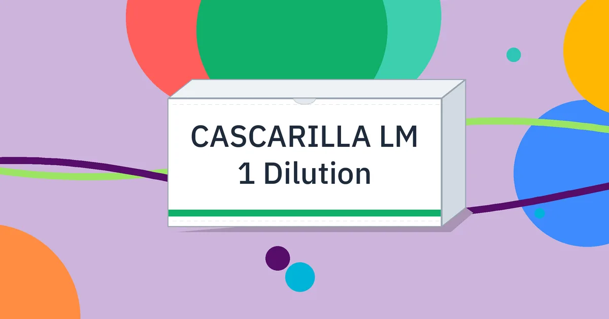 Symbolbild: Packung mit der Aufschrift CASCARILLA LM 1 Dilution (PZN 13433232) – Verfügbarkeit und Bezug in Apotheken in Frankfurt am Main